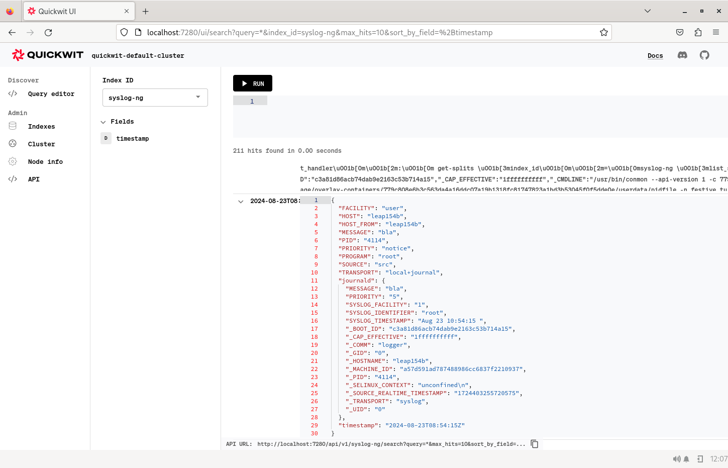 First steps with Quickwit and syslog-ng - Blog - syslog-ng Community - syslog-ng Community